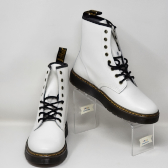 Dr. Martens | Shoes | Dr Martens Zavala Combat Boots White Lace Up ...